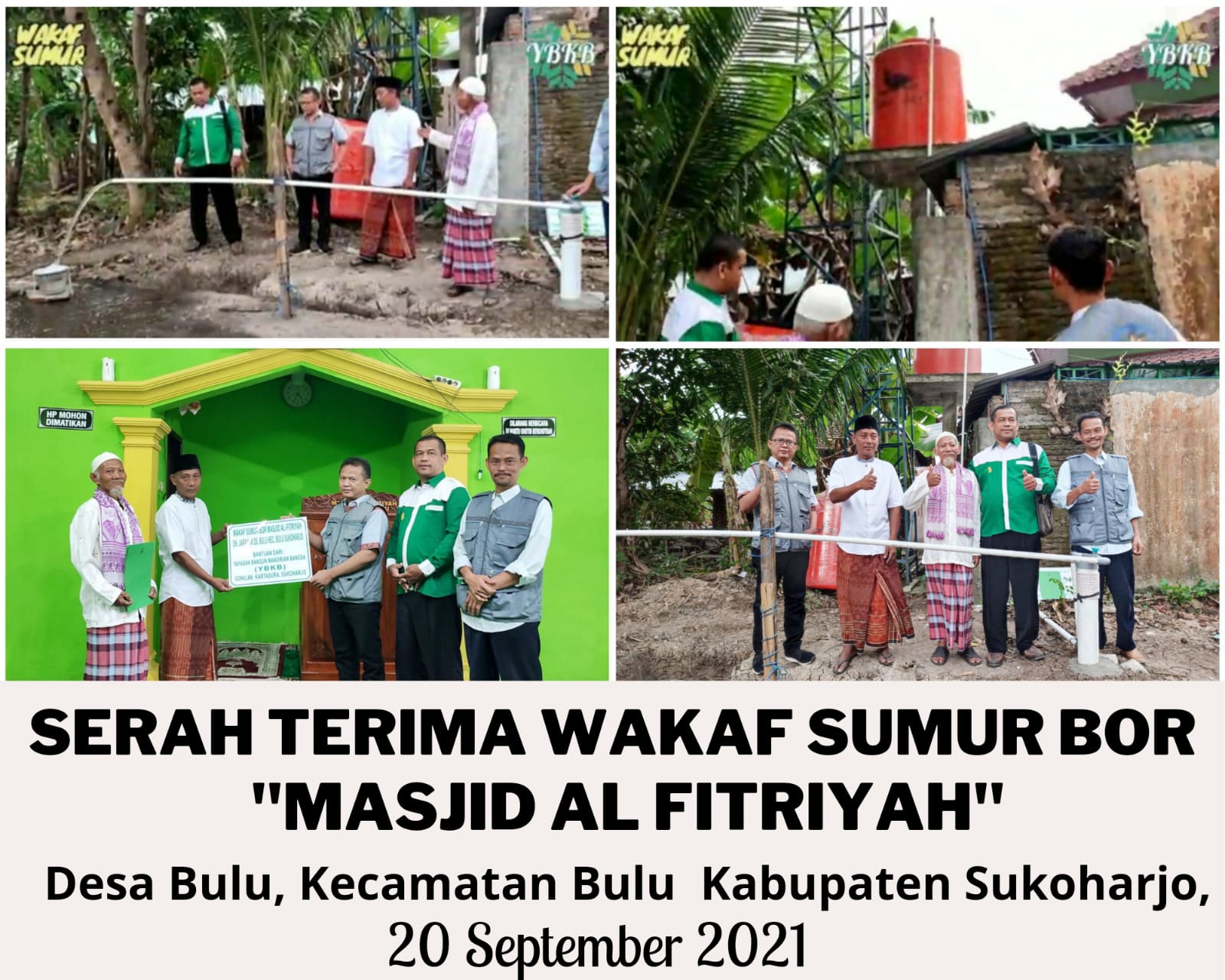 WAKAF SUMUR BOR MASJID AL FITRIYAH TERLAKSANA - YBKB Indonesia